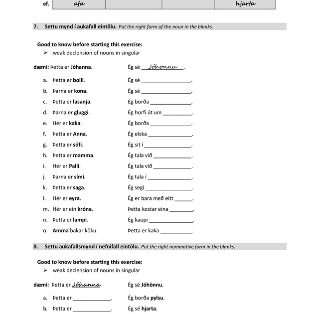 Stefan Drabek: Icelandic Grammar Step by Step - Exercise book (1st ...