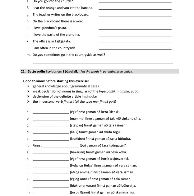 Stefan Drabek: Icelandic Grammar Step by Step - Exercise book (1st ...